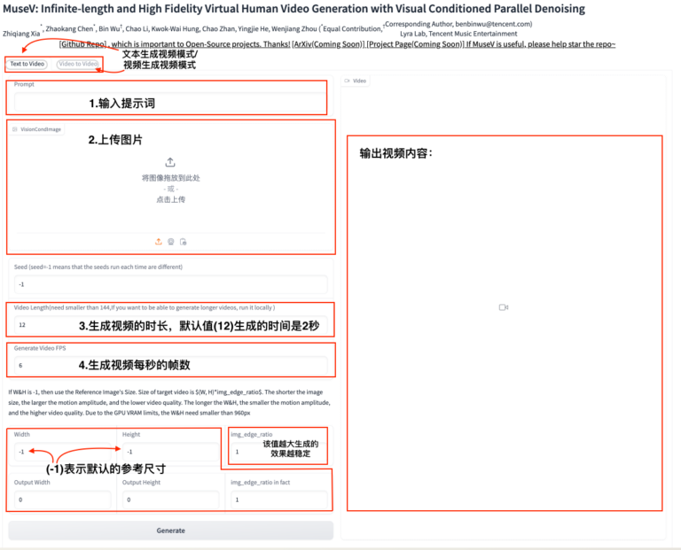 MuseV 不限时长的虚拟人视频生成 Demo | 教程 | HyperAI超神经