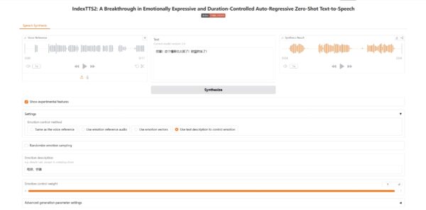 IndexTTS-2：突破自回归 TTS 时长与情感控制瓶颈 | Notebooks | HyperAI超神经