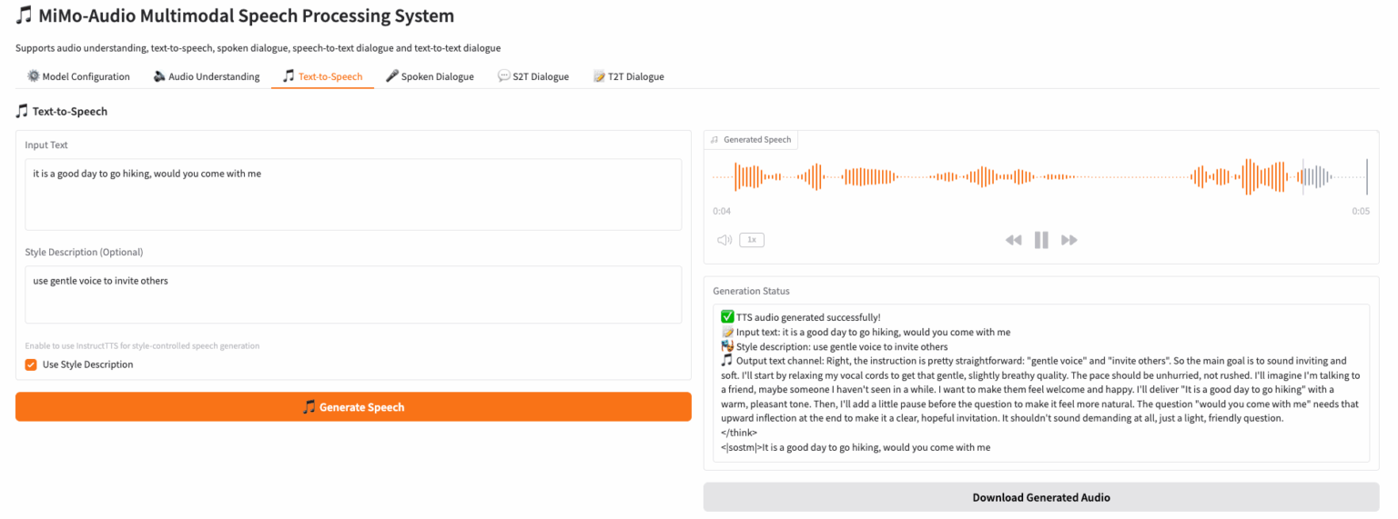 MiMo-Audio-7B-Instruct：小米开源的端到端语音模型 | Notebooks | HyperAI超神经