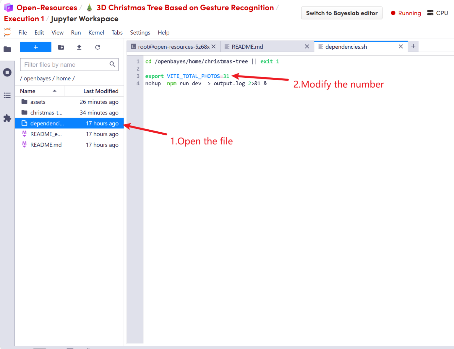 3D Christmas Tree Based on Gesture Recognition | Notebooks | HyperAI