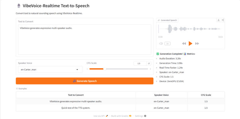 VibeVoice-Realtime TTS：实时语音合成服务 | Notebooks | HyperAI超神经